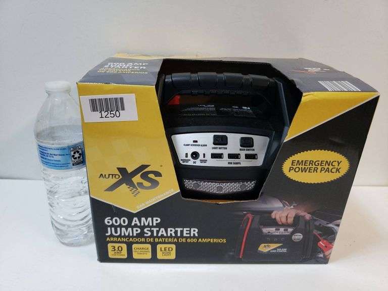 Auto XS 600 Amp Jump Starter With Emergency Power Pack - Trice Auctions