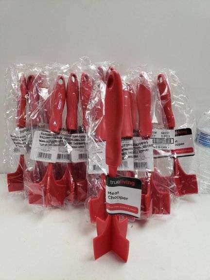 Large Lot of True Living Meat Choppers With Red Handles - Trice Auctions
