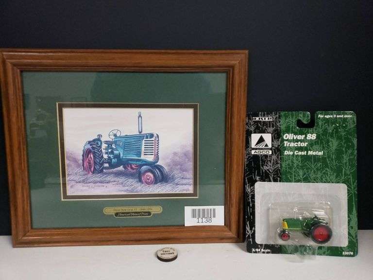 2 Piece Lot: Oliver Row Crop 77 Print and Die-Cast Oliver 88 Tractor ...