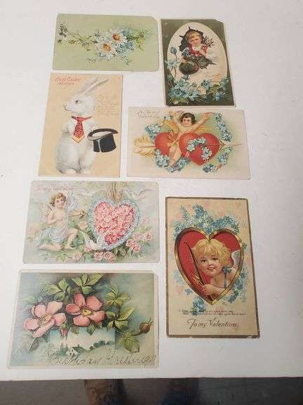 Set of 20 Very Old Post Cards with Various Themes - Trice Auctions
