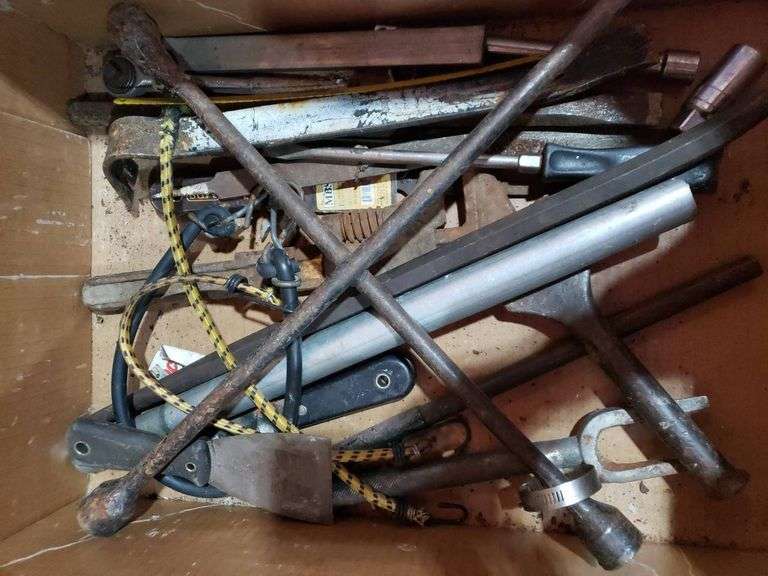 Assorted Hand Tools and Accessories in Cardboard Box - Trice Auctions