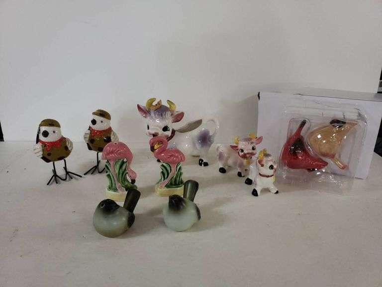 Collection of Ceramic Animal Figurines and Salt and Pepper Shakers ...