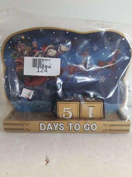 Disney Parks Santa Sleigh Countdown Decoration With Blocks - Trice Auctions