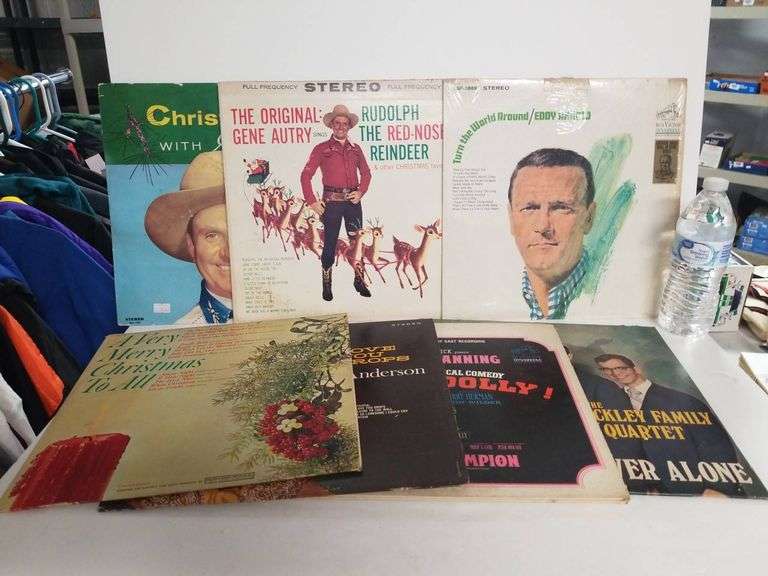 Collection of 8 Assorted Vinyl Record Albums with Various Genres and ...
