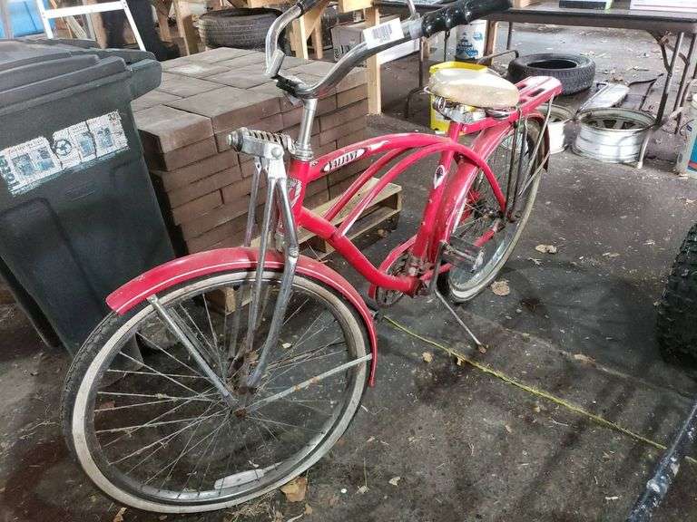 Red Valiant Bicycle With Metal Frame and Rear Rack - Trice Auctions