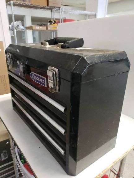 Kobalt Tool Box with Assorted Hand Tools and Accessories - Trice Auctions