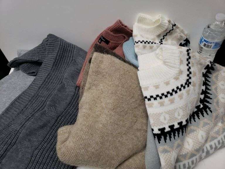 Lot of Sweaters & 2 Dresses in Various Sizes - Trice Auctions