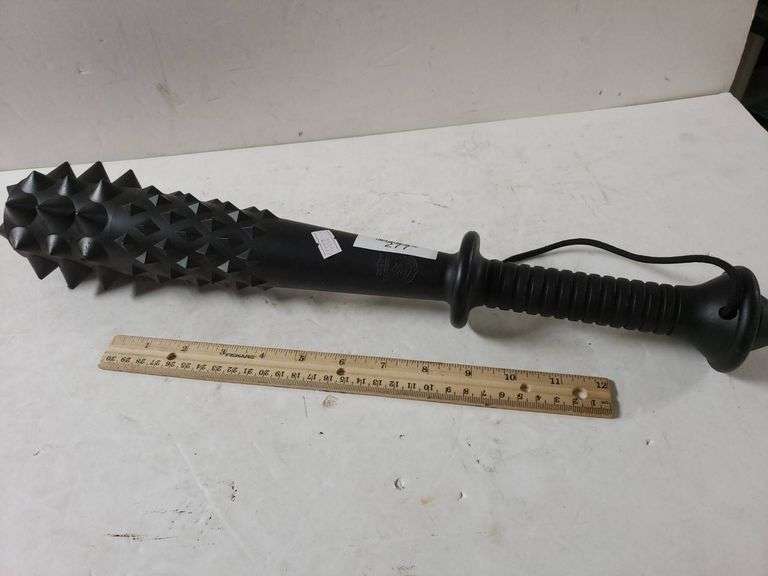 Black Spiked Club with Strap and Embossed Marking - Trice Auctions