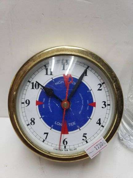 Chelsea Tide Instrument With Brass Casing and Blue Dial - Trice Auctions