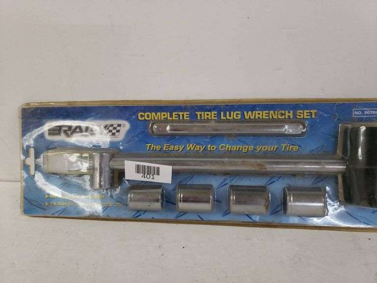 Complete RALLY Tire Lug Wrench Set No. 90786 with Sockets - Trice Auctions