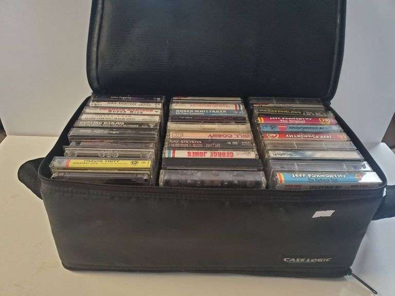 Case Logic Carrying Case with Collection of Cassette Tapes - Trice Auctions