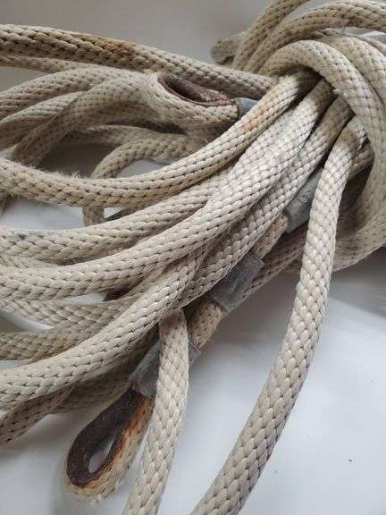 Large Coil of Braided Rope with Metal Reinforcements - Trice Auctions