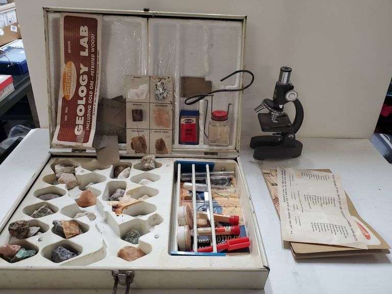Skilcraft Geology Lab Kit With Microscope and Accessories - Trice Auctions