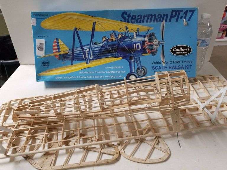 Guillows Stearman PT-17 Scale Balsa Model Kit with Parts and Plans ...