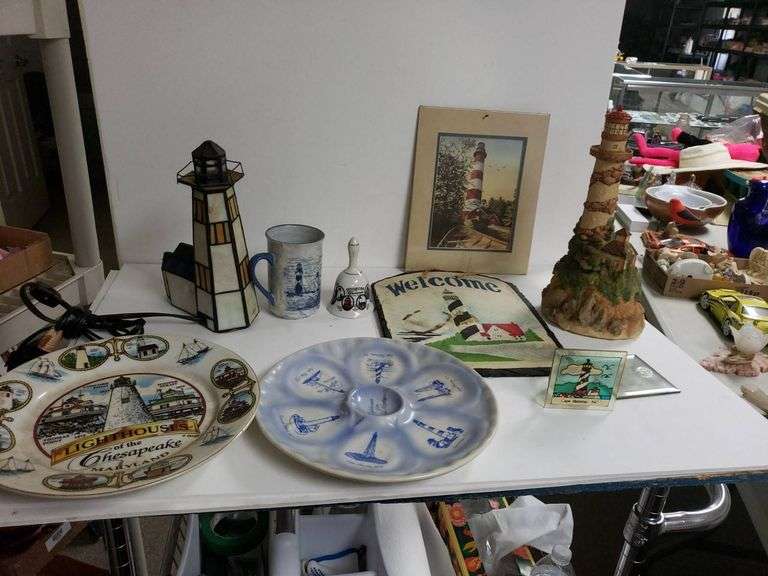 Assorted Collection of Lighthouse-Themed Decorative Items and ...