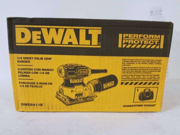 DeWalt 1/4 Sheet Palm Grip Sander DWE6411K – Box Is Sealed - Trice Auctions
