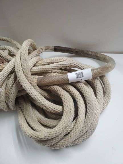 Large Coil of Braided Rope with Metal Reinforcements - Trice Auctions