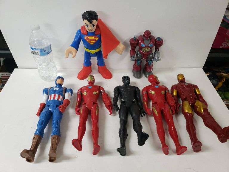 Assorted Action Figures Featuring Superman, Marvel Heroes, And More - Trice Auctions