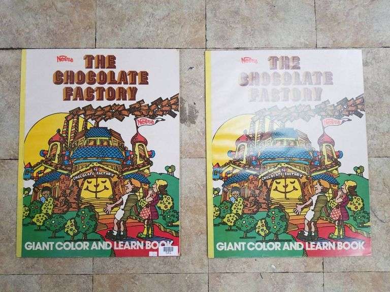 Nestle The Chocolate Factory Giant Color and Learn Book - Trice Auctions