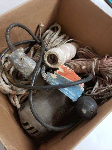 Box Containing Power Tool, Cords, and Miscellaneous Items - Trice Auctions