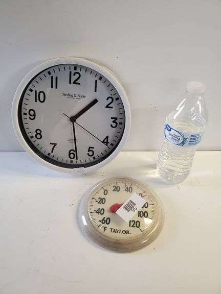 Sterling & Noble Wall Clock and Taylor Thermometer Set - Trice Auctions