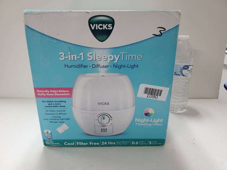 Vicks 3-in-1 SleepyTime Humidifier, Diffuser, and Night-Light - Trice ...