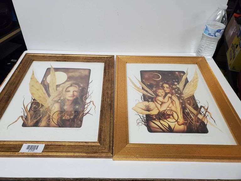 Pair of Framed Fairy Artwork Prints by David Delamare - Trice Auctions