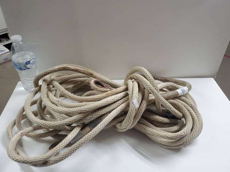 Large Coil of Braided Rope with Metal Reinforcements - Trice Auctions
