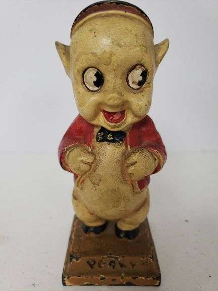Porky Pig Hubley Co. Circa Bank Cast Metal Figure - Trice Auctions