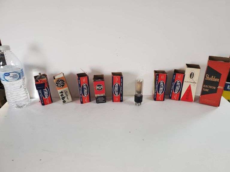 Lot of Electron Tubes by Raytheon, RCA, GE, and Sheldon - Trice Auctions
