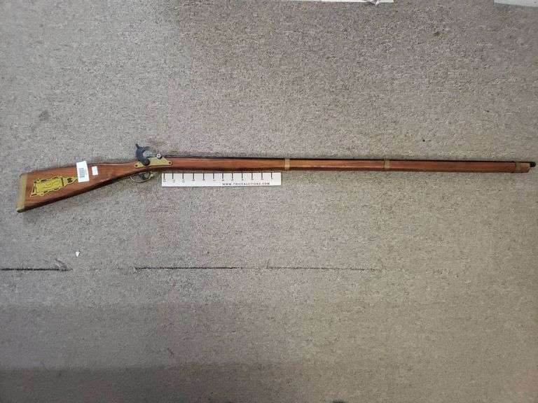 Percussion Cap Rifle with Brass Accents and Decorative Stock Inlay ...