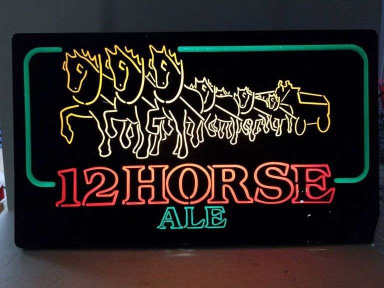 12 Horse Ale Neon Light Sign By The Genesee Brewing Company (Works ...