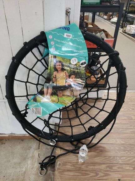40-Inch Round Web Swing with Strong Metal Frame - Trice Auctions