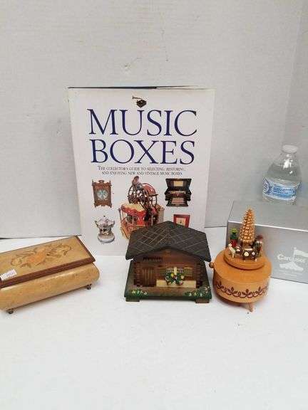 4 Piece Lot With Music Boxes and Book on Collecting Music Boxes - Trice ...