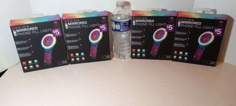 4 New In Box RGB LED Mirrored Phone Fill Lights - Trice Auctions