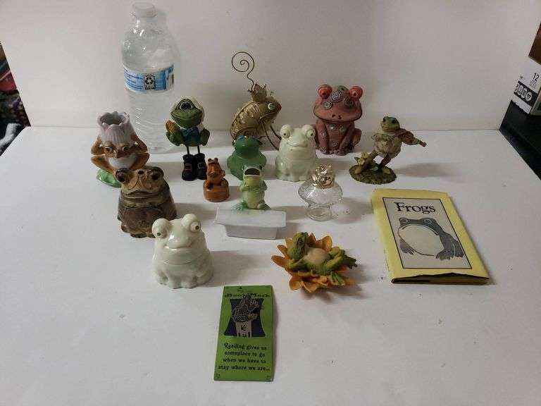 Frog Figurines, Decorative Items, and Frog-Themed Booklet - Trice Auctions