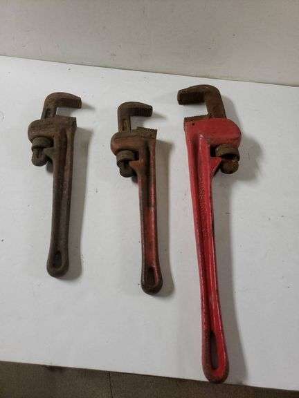 3 Adjustable Pipe Wrenches by RIDGID and Pittsburgh - Trice Auctions