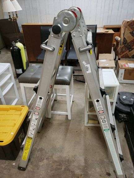 Adjustable Aluminum Multi-Position Ladder with Locking Hinges - Trice ...