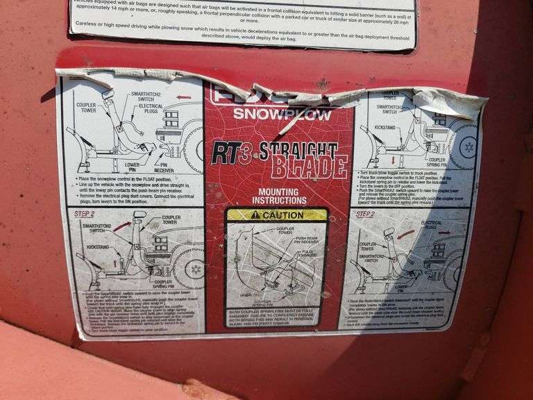 8ft Boss RT3 Straight Blade Snowplow with SmartShield Finish - Trice ...