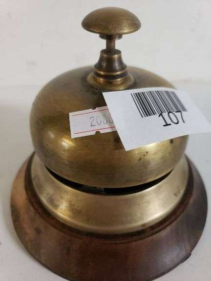 Brass Counter Bell With Domed Top and Round Base - Trice Auctions