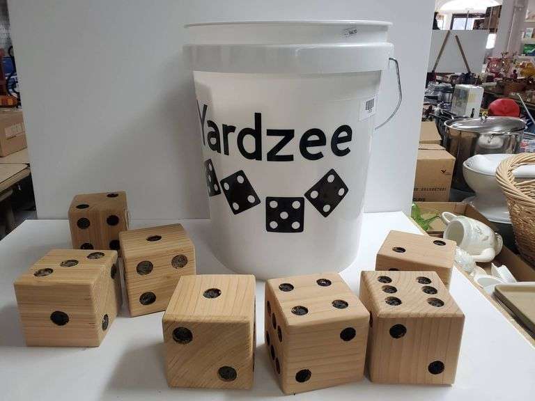Yardzee Outdoor Dice Game Set with Bucket, 5 Dice, and Score Sheet ...