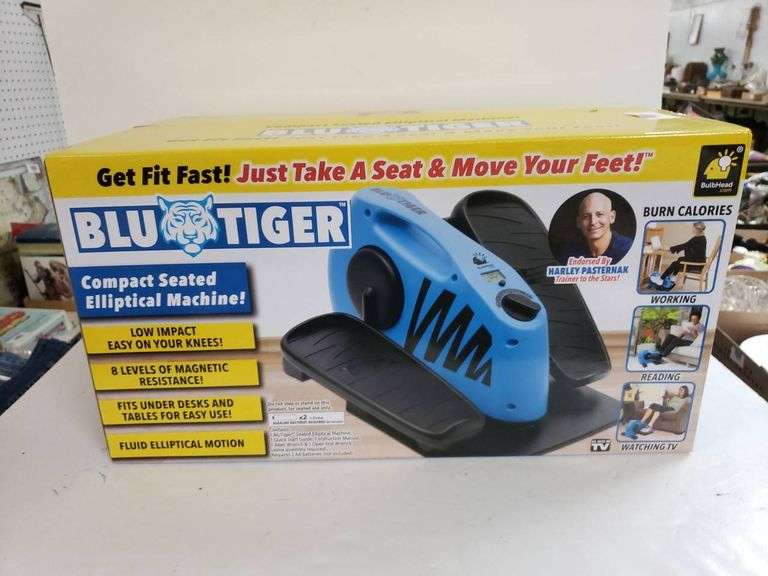 BluTiger Compact Seated Elliptical Machine, Appears New - Trice Auctions