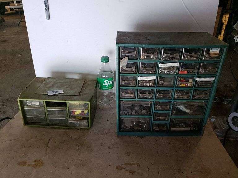 Two Multi-Drawer Organizers With Assorted Fasteners and Hardware ...