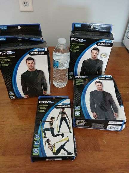 NEW Unisex Pro Sauna Suits and Toning Band - Trice Auctions