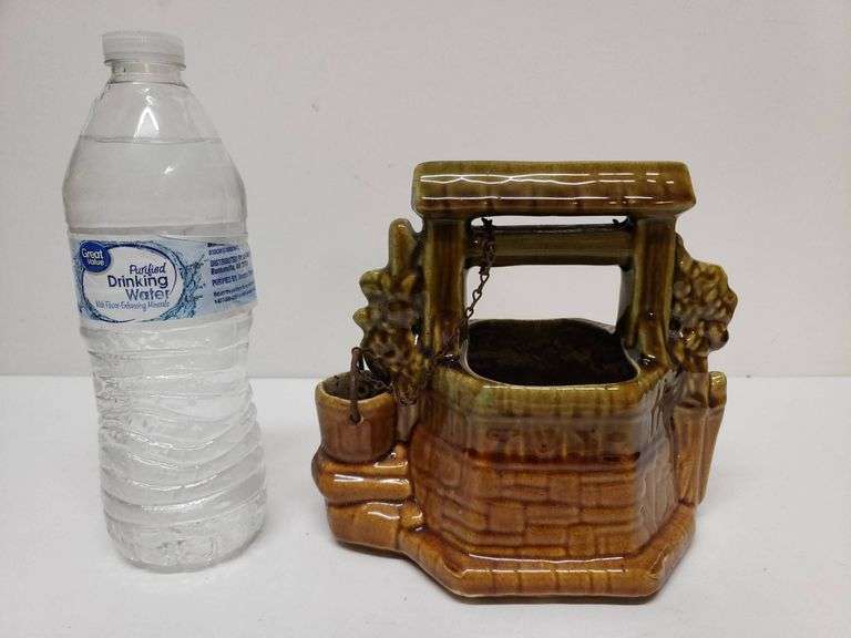 MCcoy Glazed Ceramic Decorative Figurine of a Well with Buckets - Trice ...