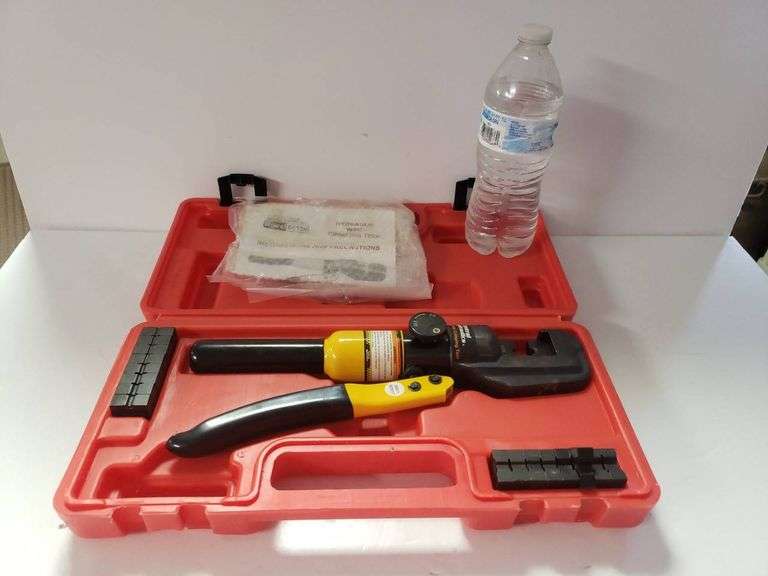 Hydraulic Wire Crimping Tool with Case and Instructions - Trice Auctions