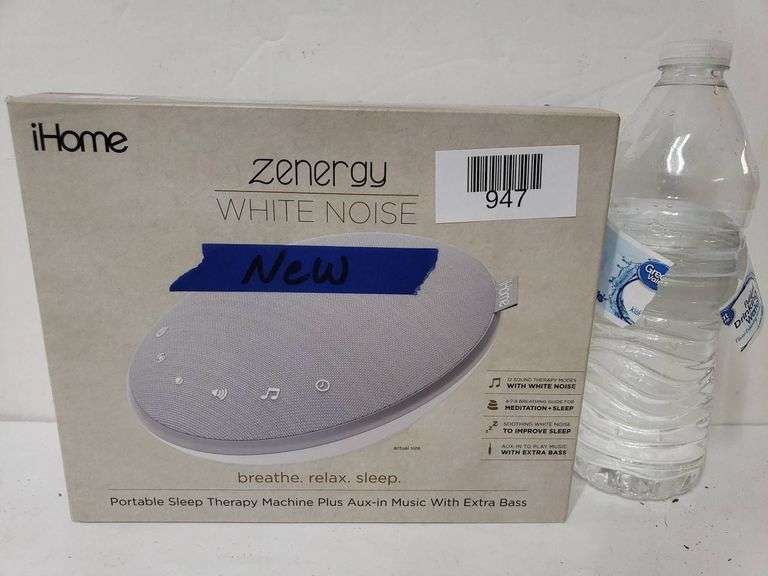New iHome Zenergy White Noise Sleep Therapy Machine With Aux-In Music ...