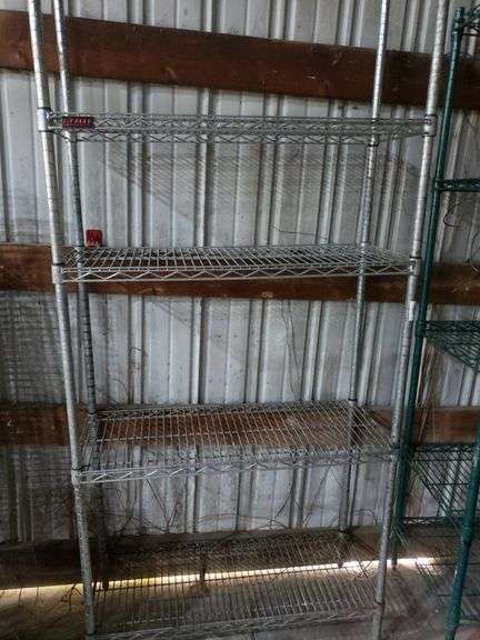 Eagle Metal Shelving Unit With Adjustable Wire Shelves - Trice Auctions