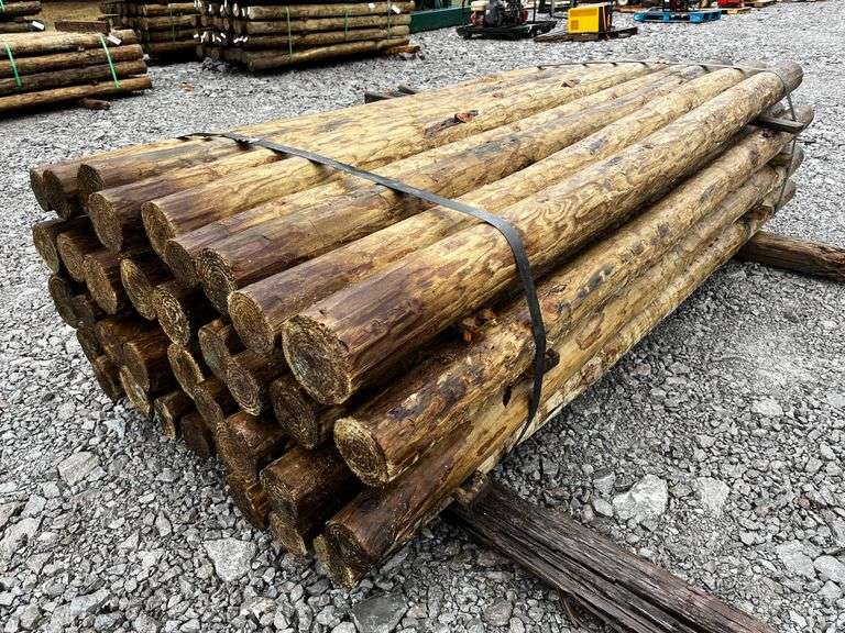 New Bundle of 8 ft. x 4 in. Treated Fence Posts (36 pcs) - TriStar ...