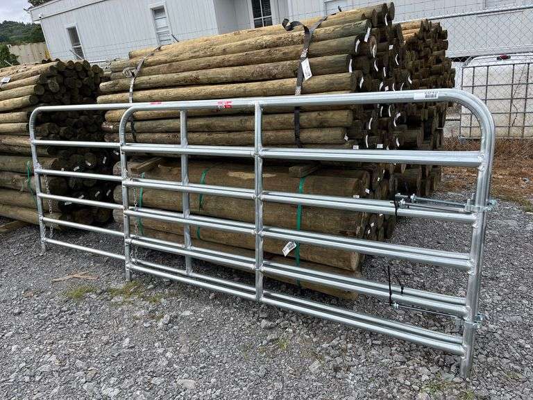 NEW CO-OP 8’ & 12’ Galvanized Pole Gates - TriStar Auction Group